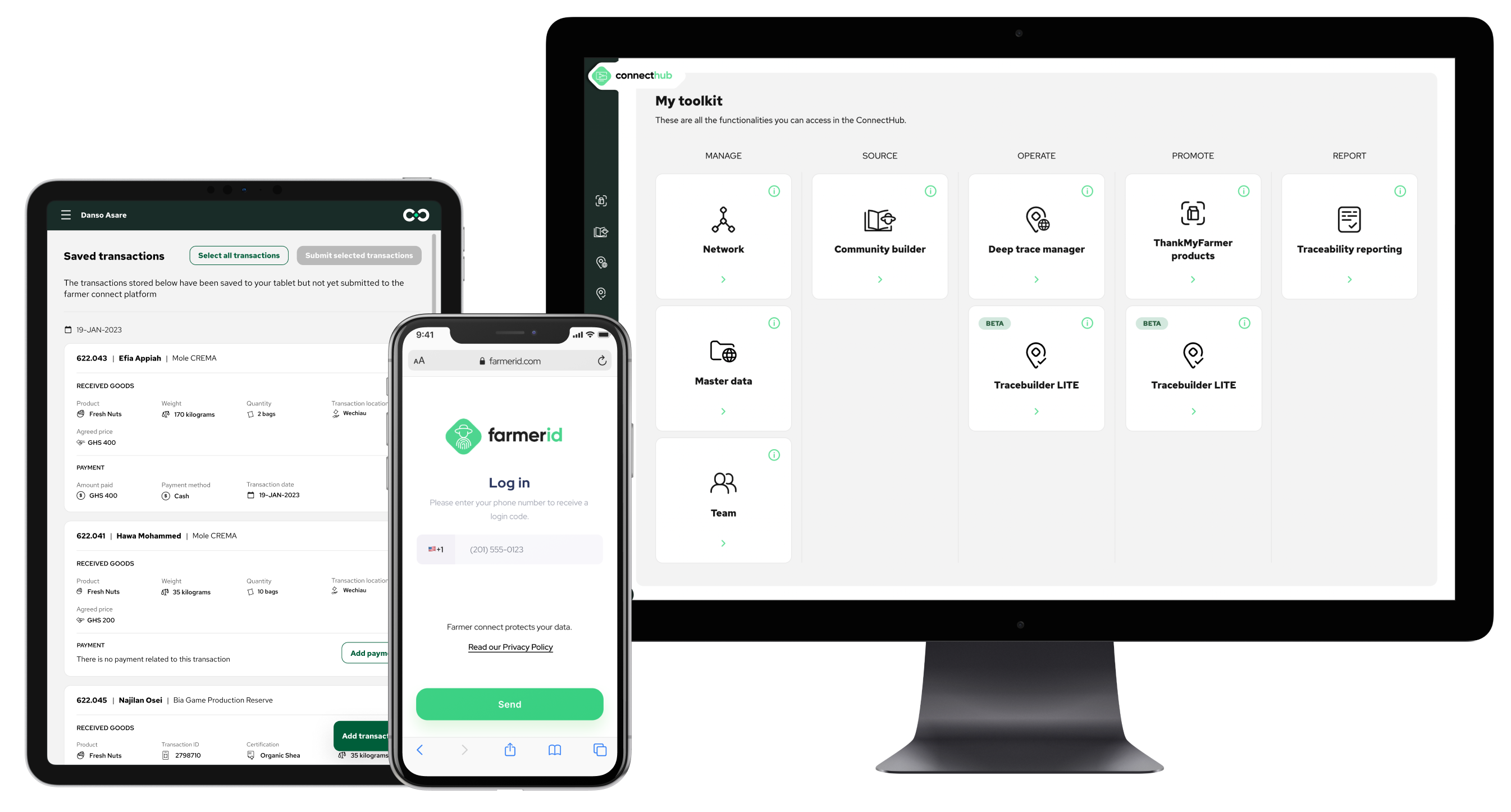 farmer connect: Traceability and compliance solutions